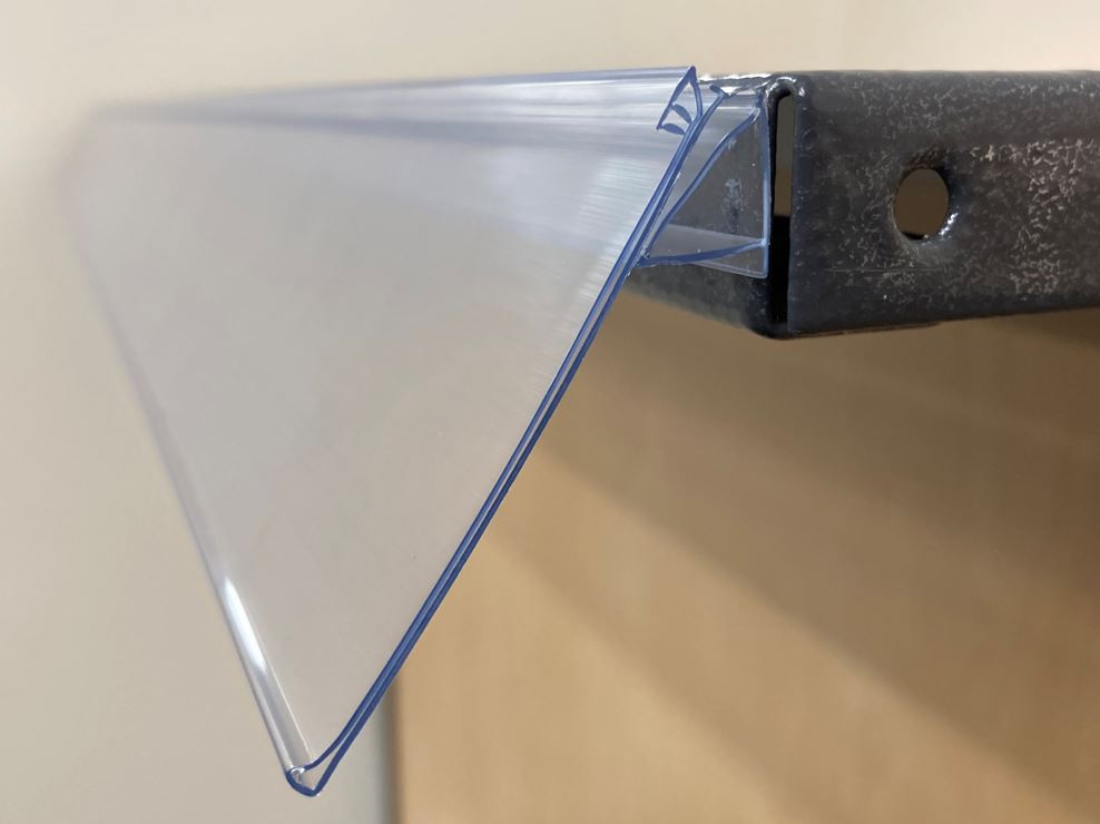 52mm Hinged Angled Shelf Talker Grip Data Strip 1200mm